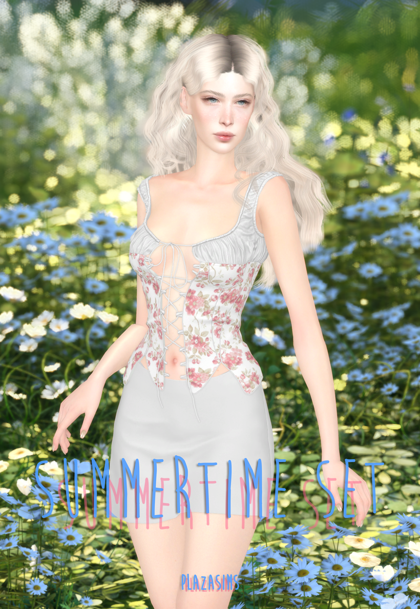 Summertime set by Plazasims для Симс 4. Скачать мод