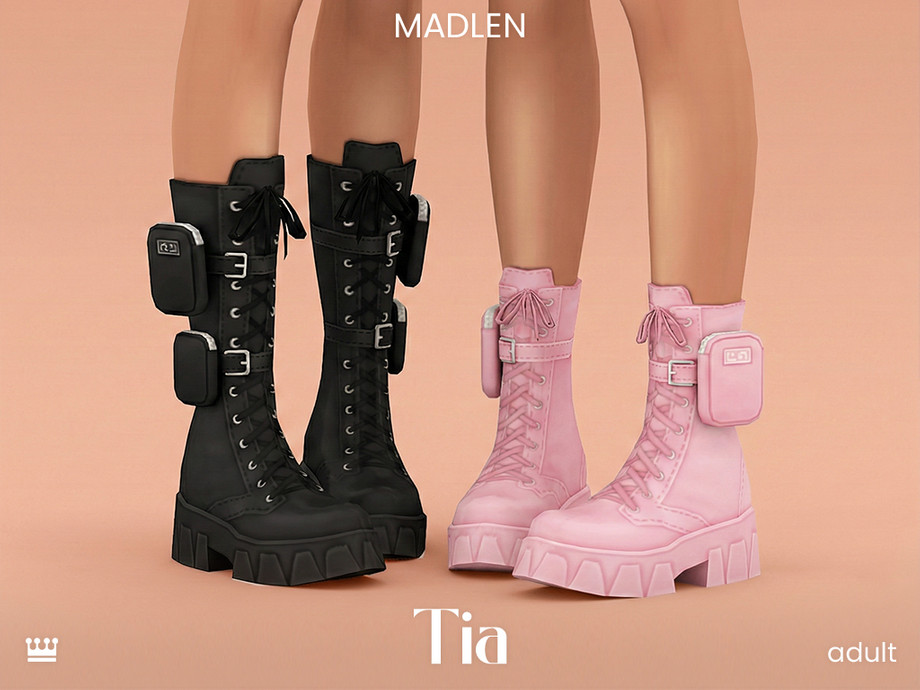 Женские ботинки - Madlen - Tia Boots для Симс 4. Скачать мод