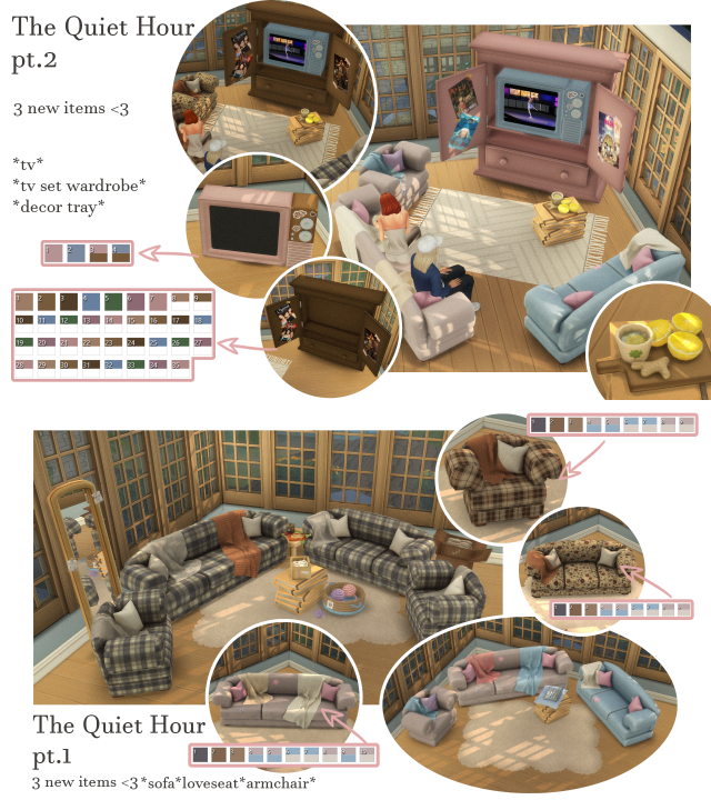 Гостиная | The Quiet Hour by Tamsie для Симс 4. Скачать мод