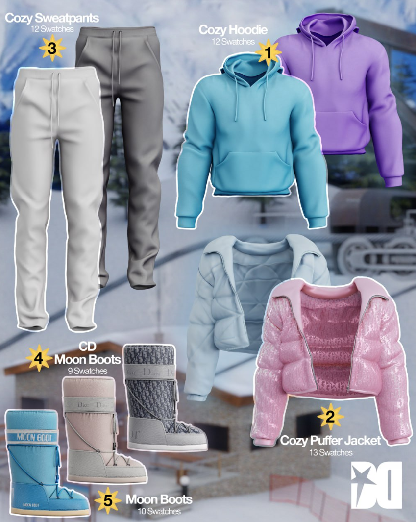 DECAYED - Frostbite Collection для Симс 4. Скачать мод